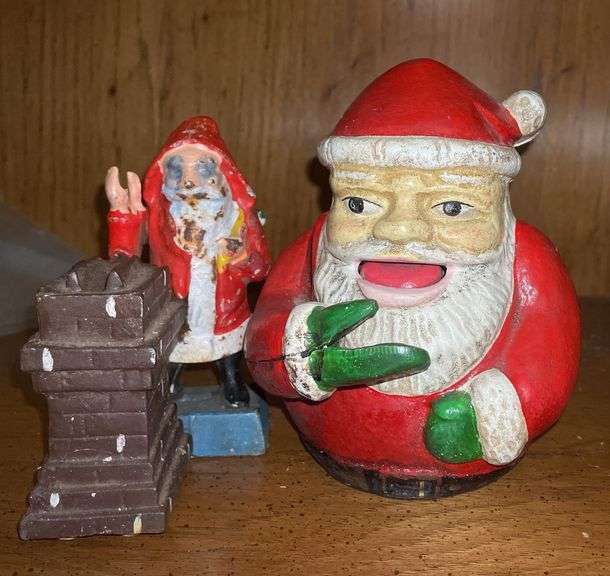 Cast iron Santa Banks - Auction Ohio