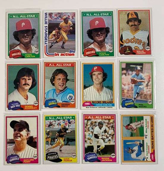 1981 Topps Baseball HOF & Star Lot (12) - Auction Ohio