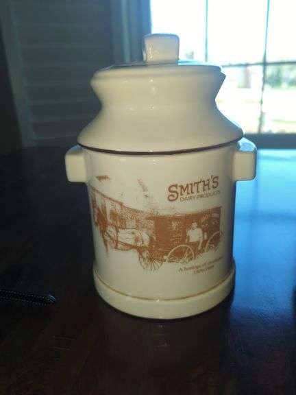 Smiths Dairy Products Ceramic Kitchen Canister - Auction Ohio