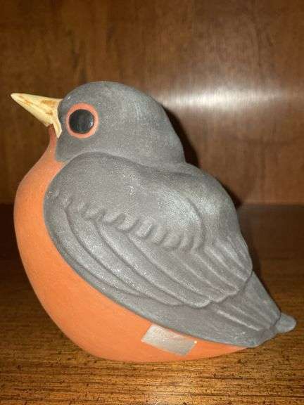 Nicodemus Pottery Robin – 4.5" – Foil Label - Auction Ohio