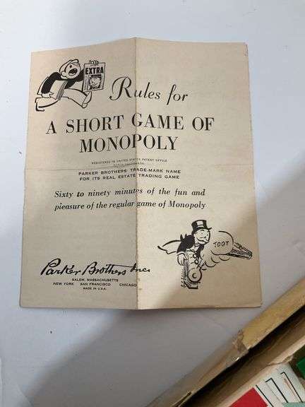 Vintage Monopoly Sets - Auction Ohio