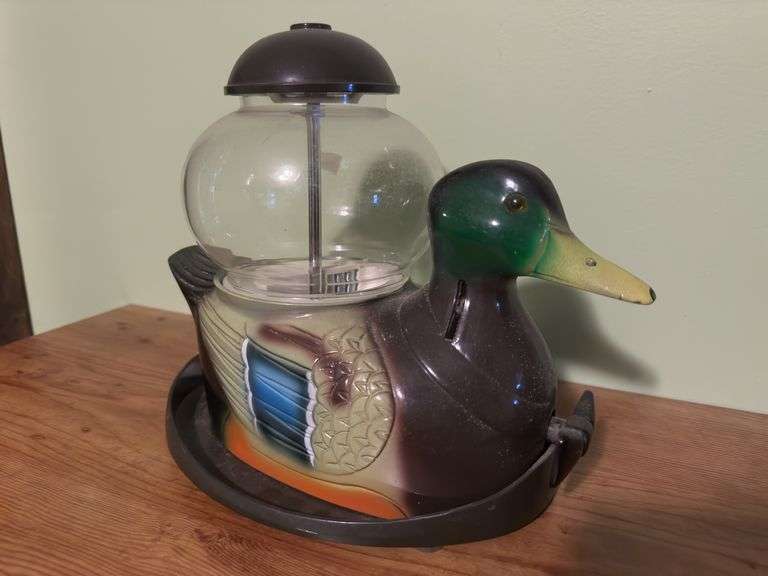 Vintage Carousel Industries Mallard Duck Gumball Coin Machine Glass ...