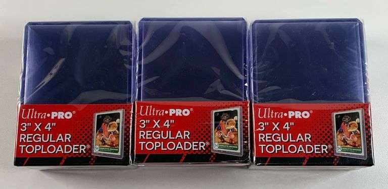 Ultra Pro Toploader Lot - 3 New In Box Packs of 25 Regular Toploaders ...