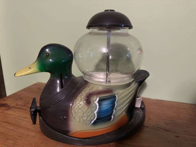 Vintage Carousel Industries Mallard Duck Gumball Coin Machine Glass ...