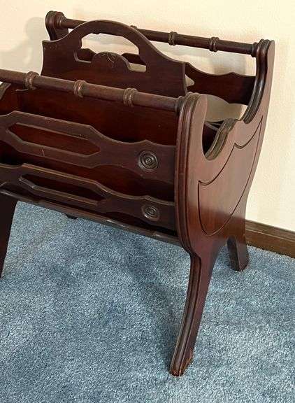 Vintage Wooden Magazine Rack - Auction Ohio