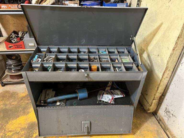 Metal Hardware/Storage Cabinet - Auction Ohio
