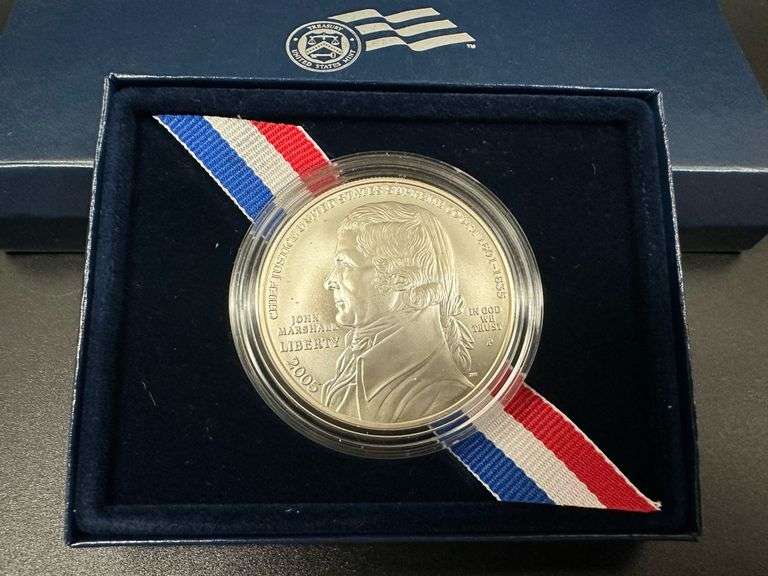 Chief Justice Marshall Silver Dollar - Auction Ohio