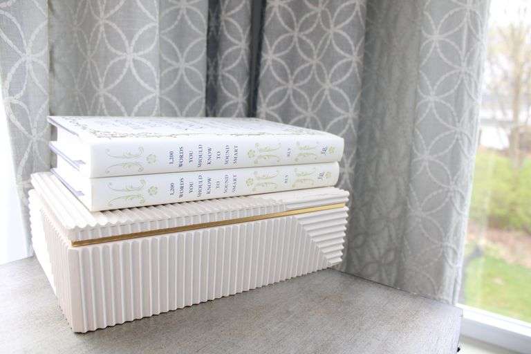 Decorative White Box & Books - Auction Ohio