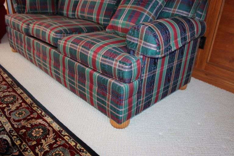 Ethan Allen Plaid Sofa - Auction Ohio