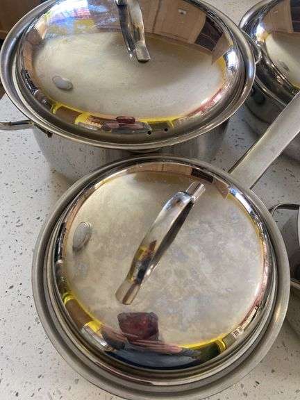 Belgique Tools Of The Trade Stainless Pots With Lids Set And Extras ...