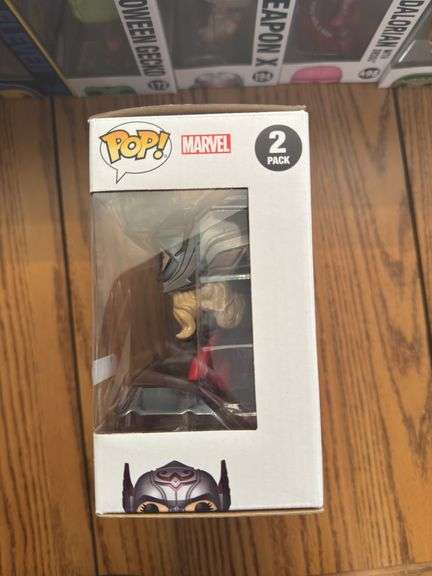 Pop! Marvel Thor Love and Thunder “Thor & Mighty Thor” 2 pack Bobble ...