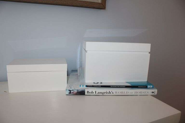 Decorative White Box & Books - Auction Ohio