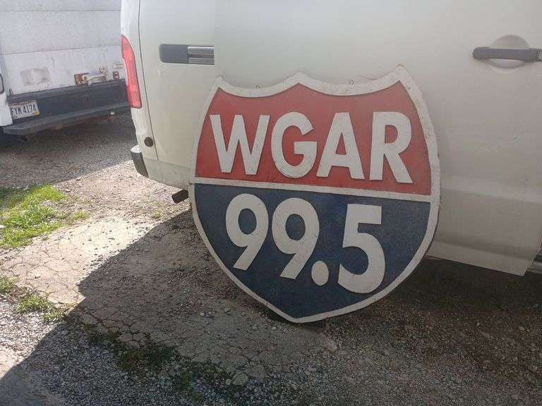 1980s Wgar 99.5 radio station Cleveland promotional sign - Auction Ohio