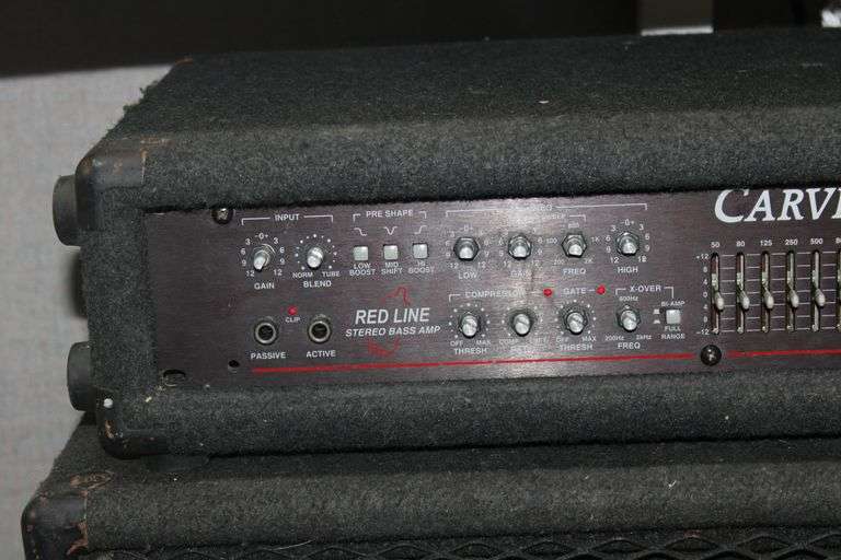 Carvin Red Line R600 Stereo Base Amp & RL410T Base Box - Auction Ohio