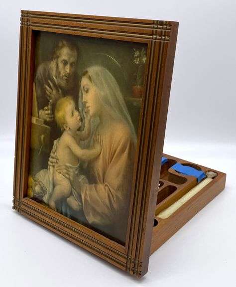 Vintage Catholic Sick Call Last Rites Cross Set - Auction Ohio