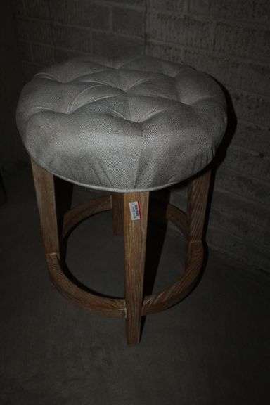 Gray Upholstered Stool - Auction Ohio