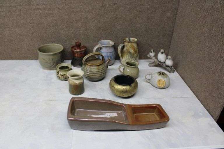 Collection of Ceramic Pottery and Sculptures, Including Howard Pierce ...