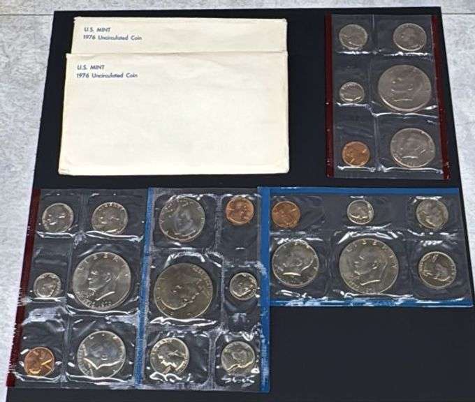1976 U.S. Mint Uncirculated Coin Sets in Original Packaging - Auction Ohio