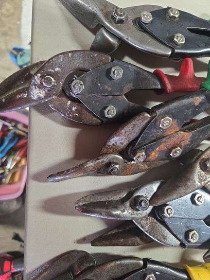 Assorted tin snips - Auction Ohio