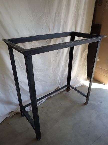 Industrial Architectural Salvage All Steel Table Base - Auction Ohio