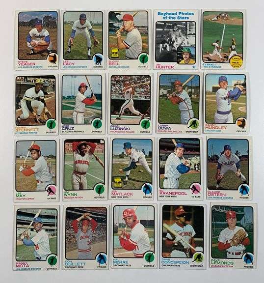 1973 Topps Baseball Vintage Lot (50) - Mid-Grade - Auction Ohio