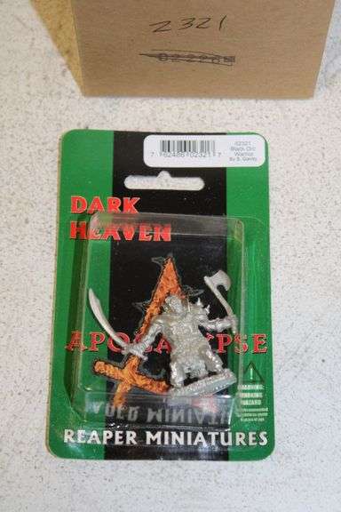 Dark Heaven Apocalypse Reaper Miniatures Black Orc Warrior Die-Cast ...