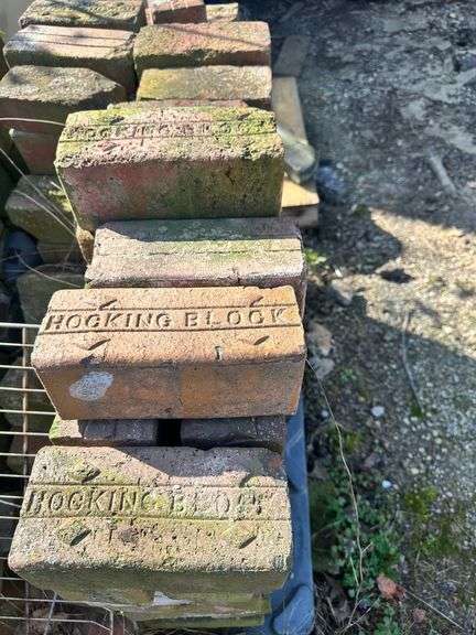 Skid Full Of Bricks Most Are Hocking Brick - Auction Ohio