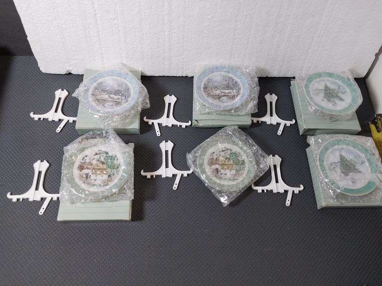 Set of 6 Avon Miniature Winter Scenes Collector Plates with Original ...