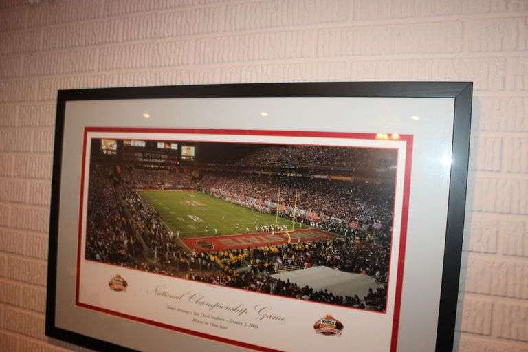 Framed Nat'l Champ OSU Print - Auction Ohio