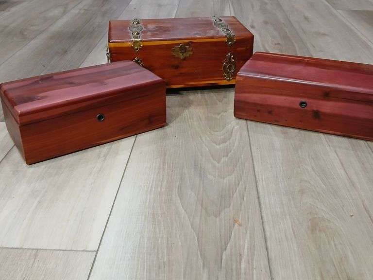 3 small Cedar Chests - Auction Ohio