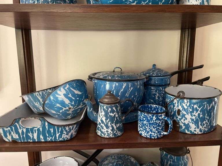 Assorted Enamel Splatterware - Auction Ohio