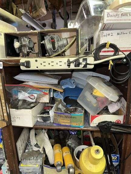 Cabinet Items (Trail 90 parts, other misc items) - Auction Ohio