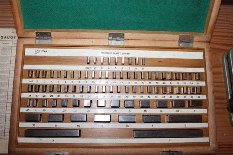 Workshop-Grade Gauge Block Set and Assorted Machinist Tools - Auction Ohio