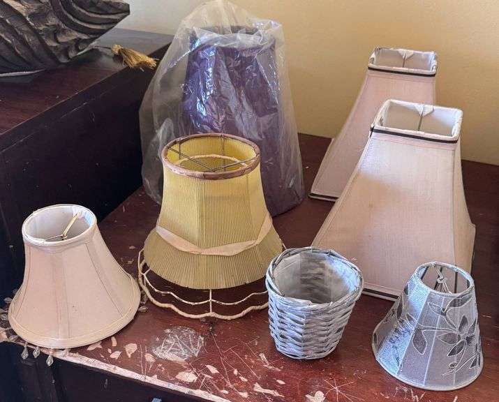 Collection of Assorted Lamp Shades in Various Styles and Materials ...