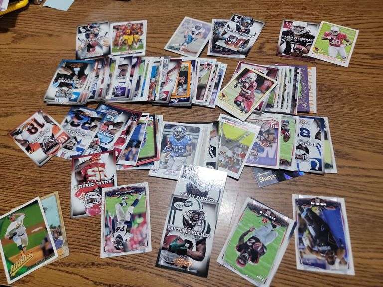 Assorted Football Cards Topps, Panini, Gloss Finish, Extra Thick Cards ...