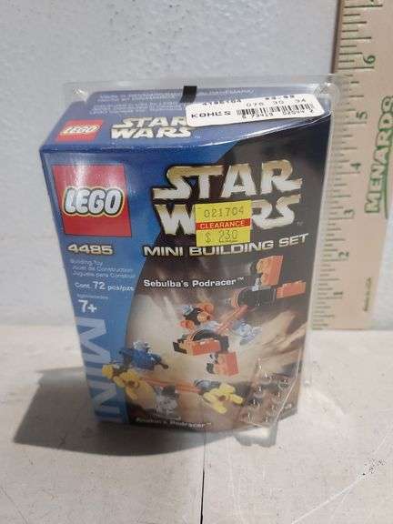 2003 Lego Star Wars #4485 Mini Building Set Sebulba's Podracer Unopened ...
