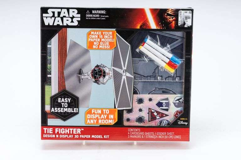 Star Wars Tie Fighter- Design N Display 3D Paper Model Kit - Auction Ohio
