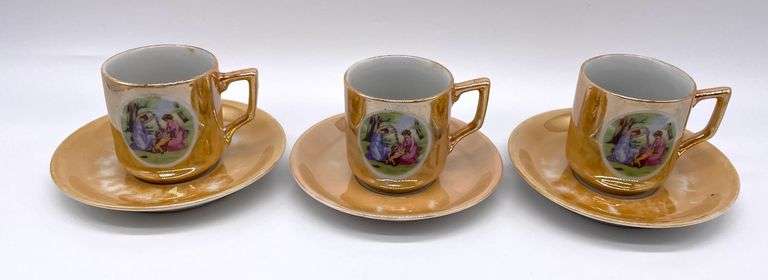 VTG Japanese Demitasse Tea Cups and Saucers - Auction Ohio