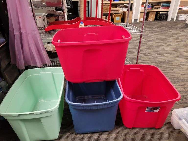 Four Storage Tubs (No Lids) - Auction Ohio
