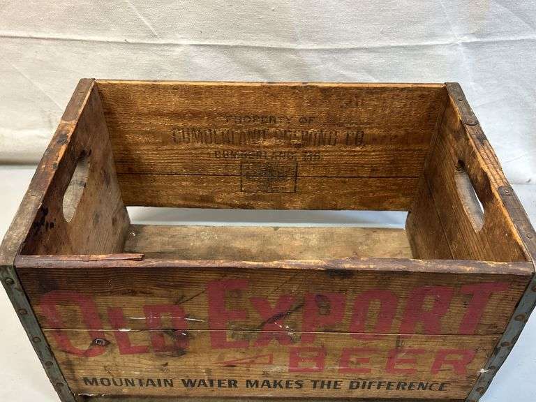 Vintage Old Export Beer Wooden Crate – Cumberland Brewing Co. - Auction ...
