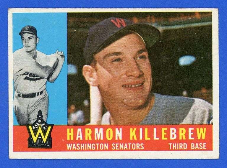 1960 Topps #210 Harmon Killebrew Vintage Washington Senators - Auction Ohio