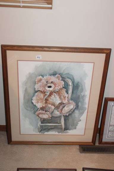 Framed Teddy Bear Print - Auction Ohio