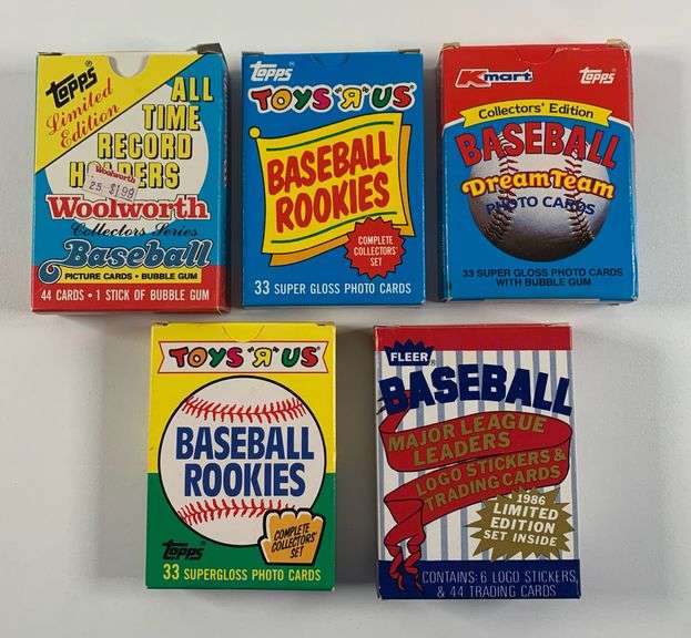 (5) Insert Sets 1986- 1990 Toys R Us - Larkin, Bonds, Bo Jackson ...