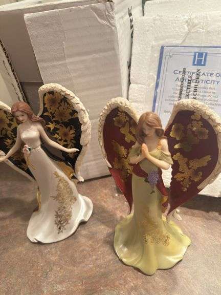 Hamilton Collection Lena Liu Wings of Gold angels - Auction Ohio