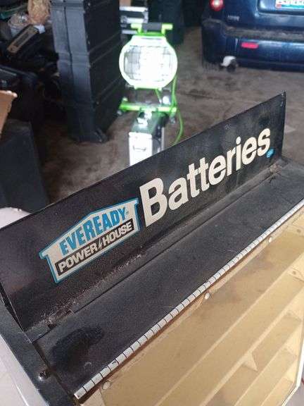 1970's Eveready battery keeper point of purchase display with tester ...