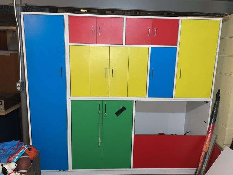 Multi-Color Modular Storage Cabinet (3-Piece) - Auction Ohio