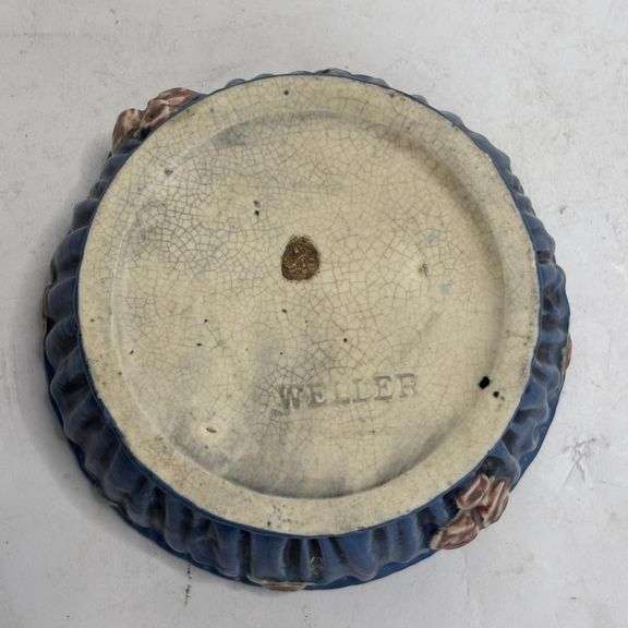 WELLER "BLUE DRAPERY" BOWL. - Auction Ohio