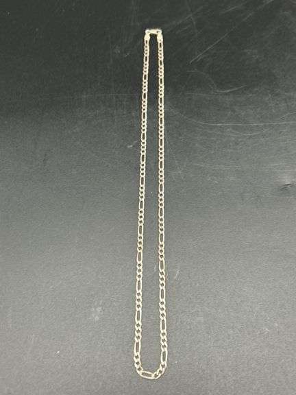 Sterling Silver Figaro Chain Necklace – 8 Grams - Auction Ohio