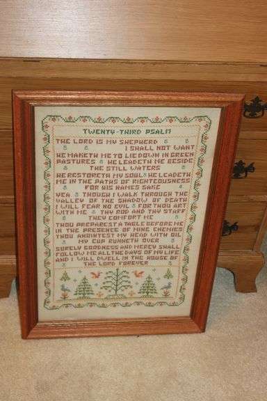 Framed Vintage Sampler - Auction Ohio