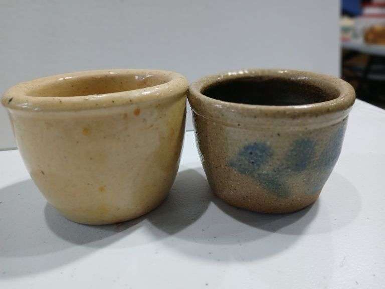 2 Very Small Stoneware Crocks - Auction Ohio
